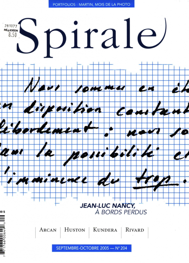 Jean-Luc Nancy, à bords perdus | Magazine Spirale