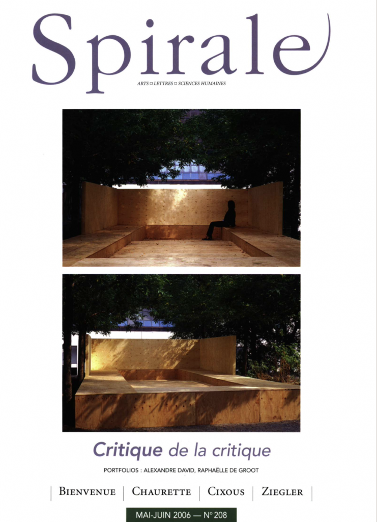 Critique de la critique | Magazine Spirale